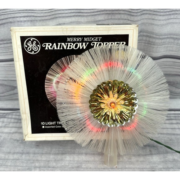 GE | Holiday | Vintage Merry Midget Rainbow Topper Lighted Christmas ...